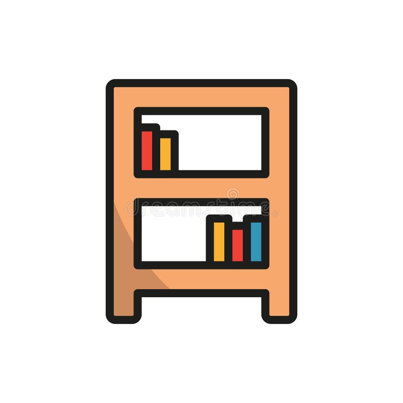 Book Shelf Icon Vector Basic Design Simple and Modern Stock Vector ...