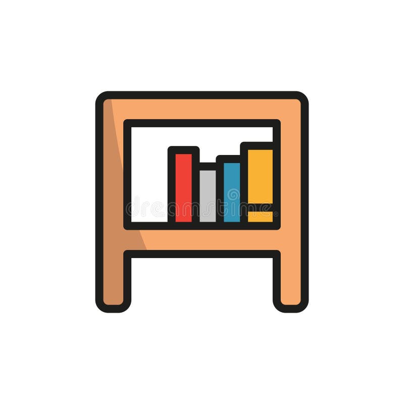 Book Shelf Icon Vector Basic Design Simple and Modern Stock ...