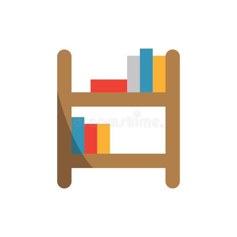 Book Shelf Icon Vector Basic Design Simple and Modern Stock Vector ...