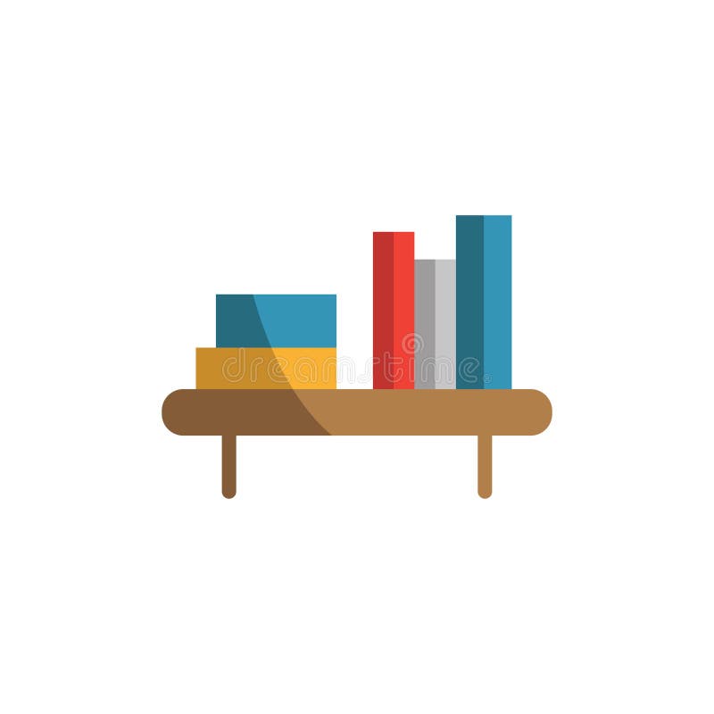 Book Shelf Icon Vector Basic Design Simple and Modern Stock Vector ...
