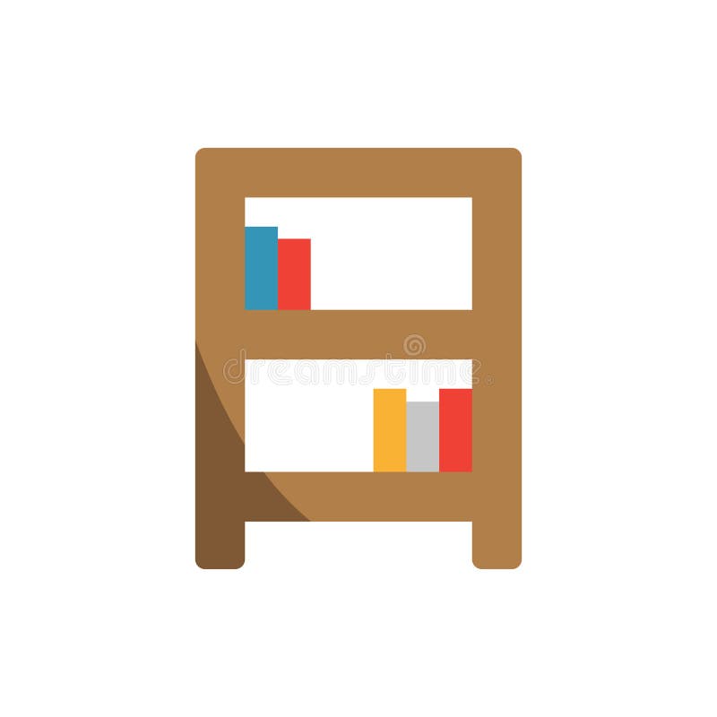 Book Shelf Icon Vector Basic Design Simple and Modern Stock Vector ...