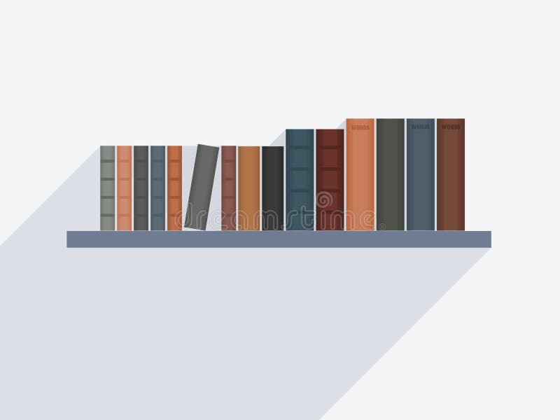 Book shelf vector stock vector. Illustration of room - 165142792