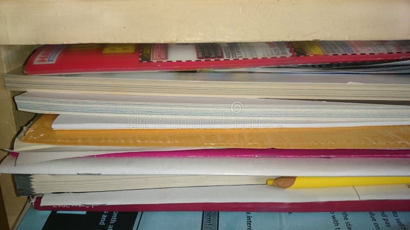 Magazines on a shelf stock image. Image of magazines - 113261903