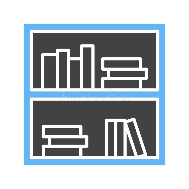 Book Shelves Icon Image. stock vector. Illustration of education ...