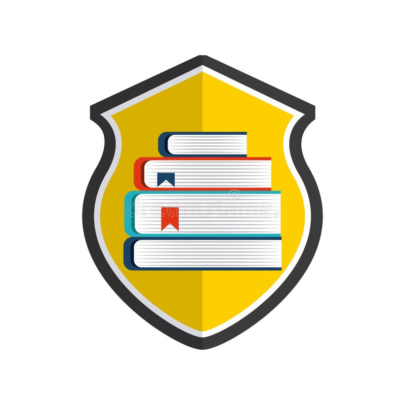 Book and Shield Icon. Copyright Design. Vector Graphic Stock ...