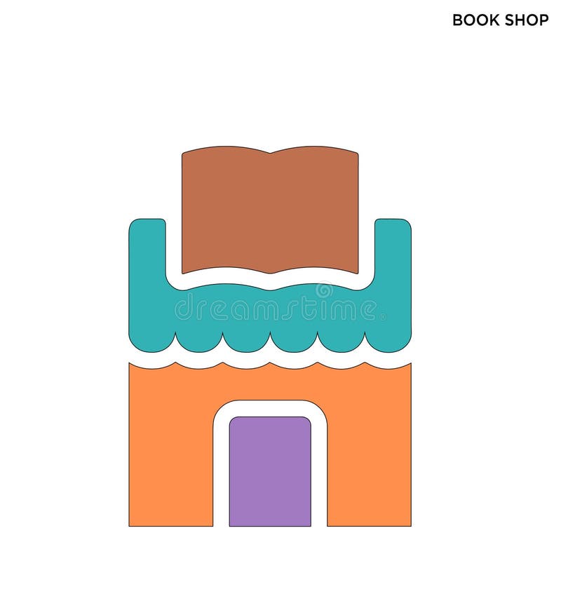 Book Shop Icon Editable Symbol Design Stock Vector - Illustration of ...