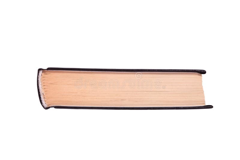 Book Side View. Isolated on a White Background Stock Photo - Image of ...