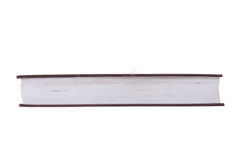 Book Side View. Isolated on a White Background Stock Photo - Image of ...