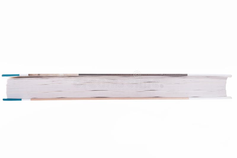 Book Side View. Isolated on a White Background Stock Photo - Image of ...