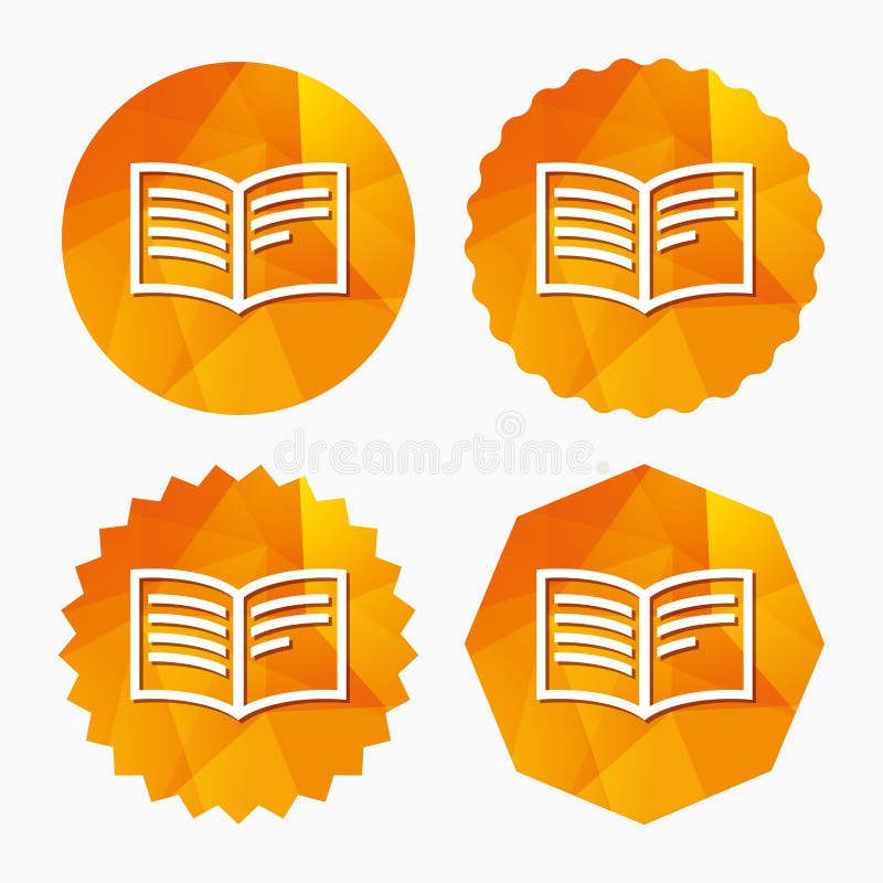 Book Sign Icon. Open Book Symbol Stock Illustration - Illustration of ...