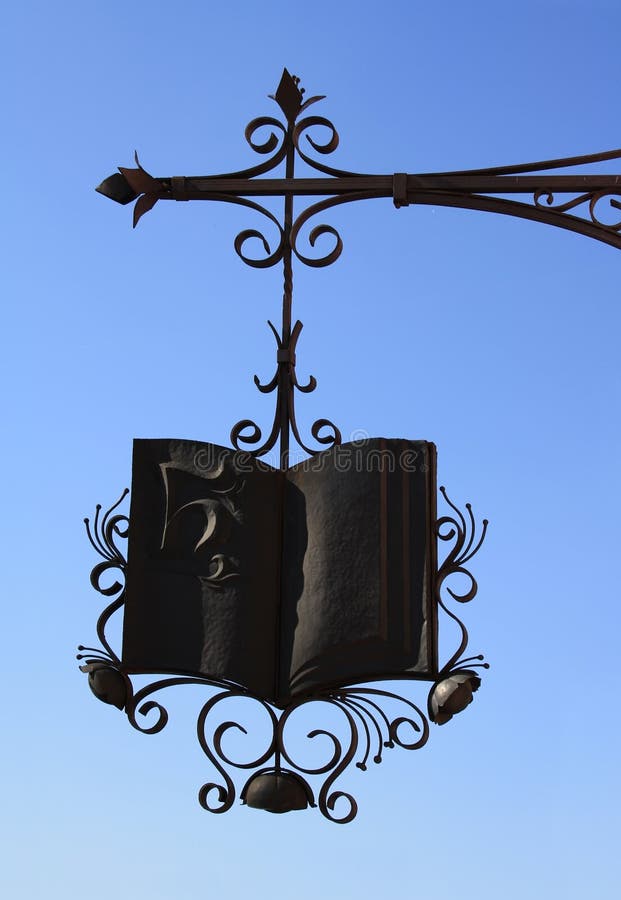 Book signboard stock image. Image of billboard, medieval - 11618295