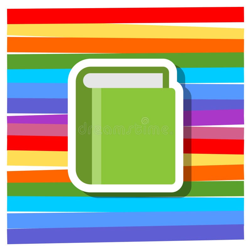 Book Simple Icon on a Colored Background Stock Illustration ...