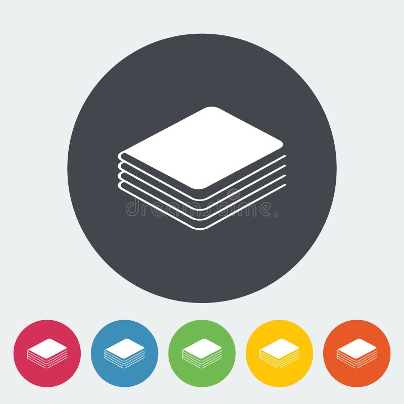 Book. Single flat icon. stock vector. Illustration of paper - 92000785