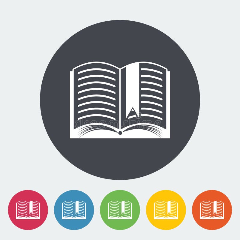 Book. Single flat icon. stock vector. Illustration of design - 94285765