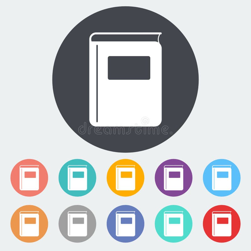 Book. Single flat icon. stock vector. Illustration of business - 92417031