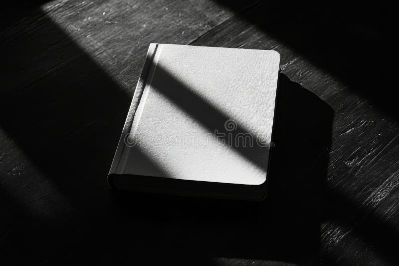A Book is Sitting on a Table with a Shadow on it Stock Illustration ...