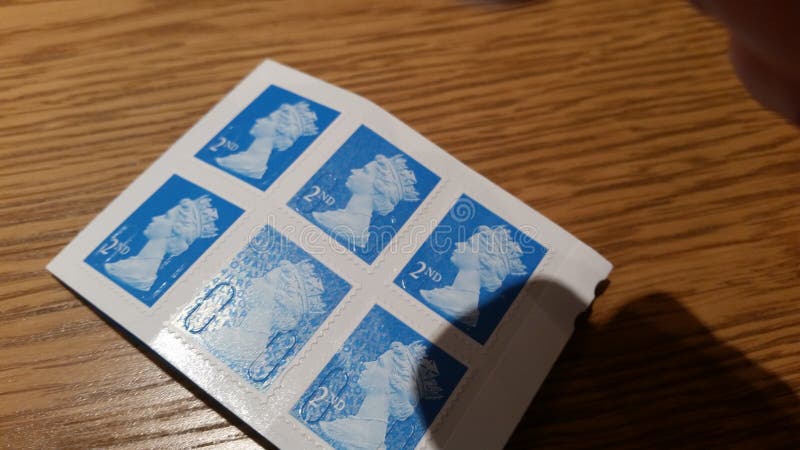 Book of Six Second Class Stamp Editorial Image - Image of stamp, mail ...