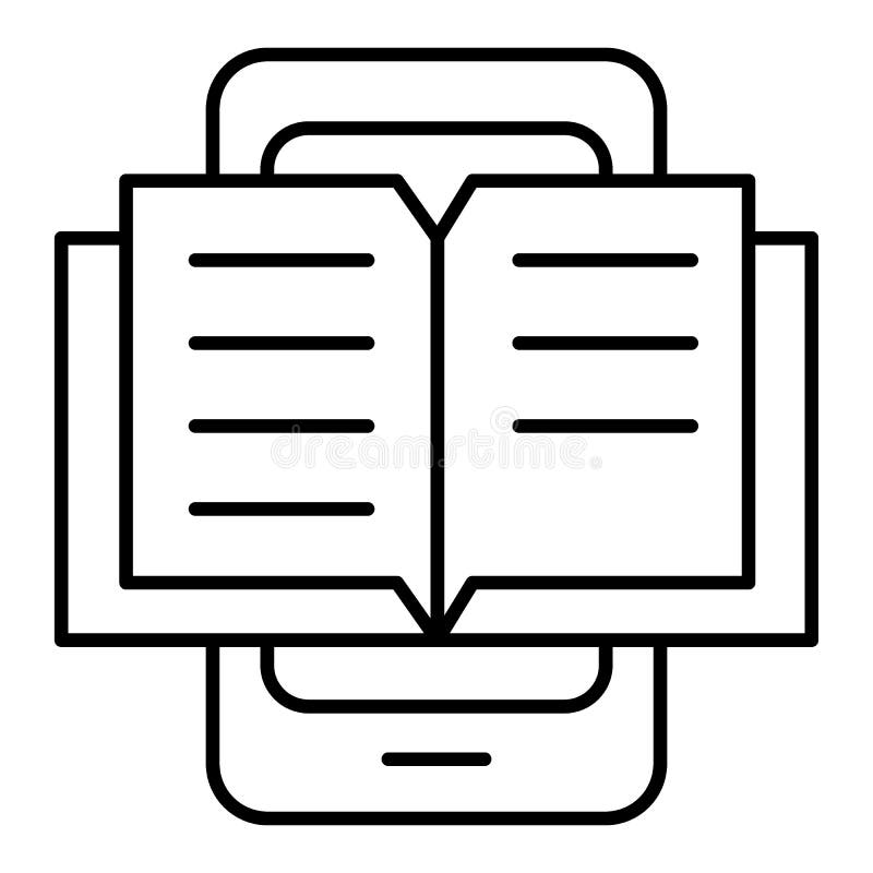 Book on the Smart Phone Screen Icon. Element of Online Education Icon ...