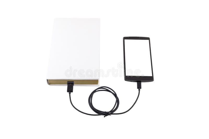 Book and Smartphone Connencted Stock Photo - Image of book, blank: 89145358