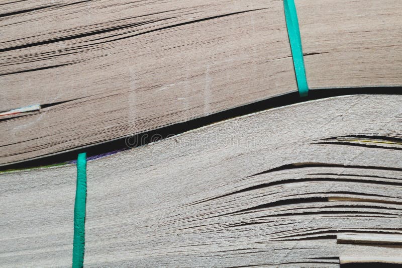 Book with Soft Cover. Paperback Close Up. Book Edge. Pages Pulled ...