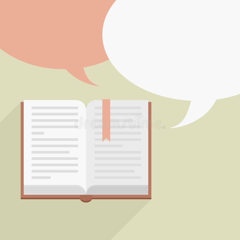 Book speech bubbles stock illustration. Illustration of literature ...