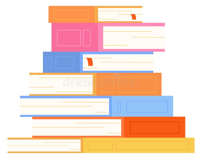 Book Stack Color Icon. Reading Study Symbol Stock Illustration ...