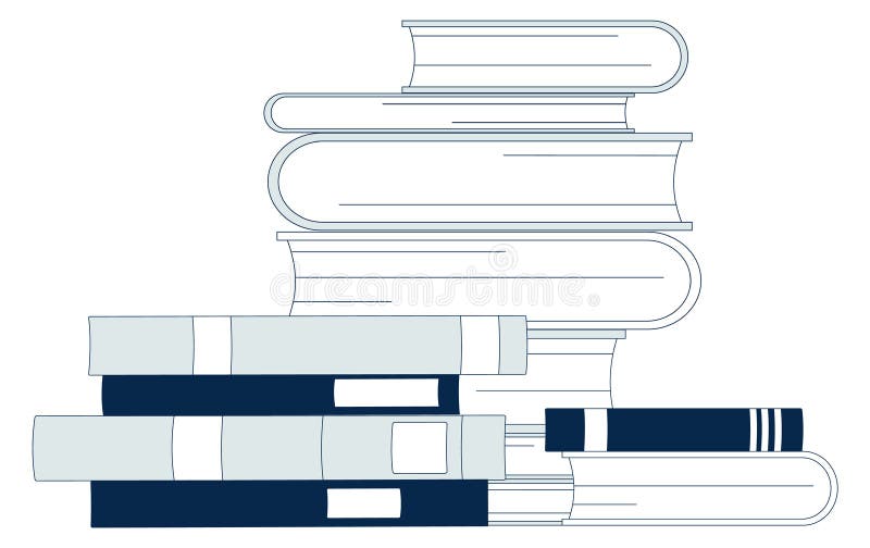 Book Stack Icon. Library Symbol Stock Vector - Illustration of ...