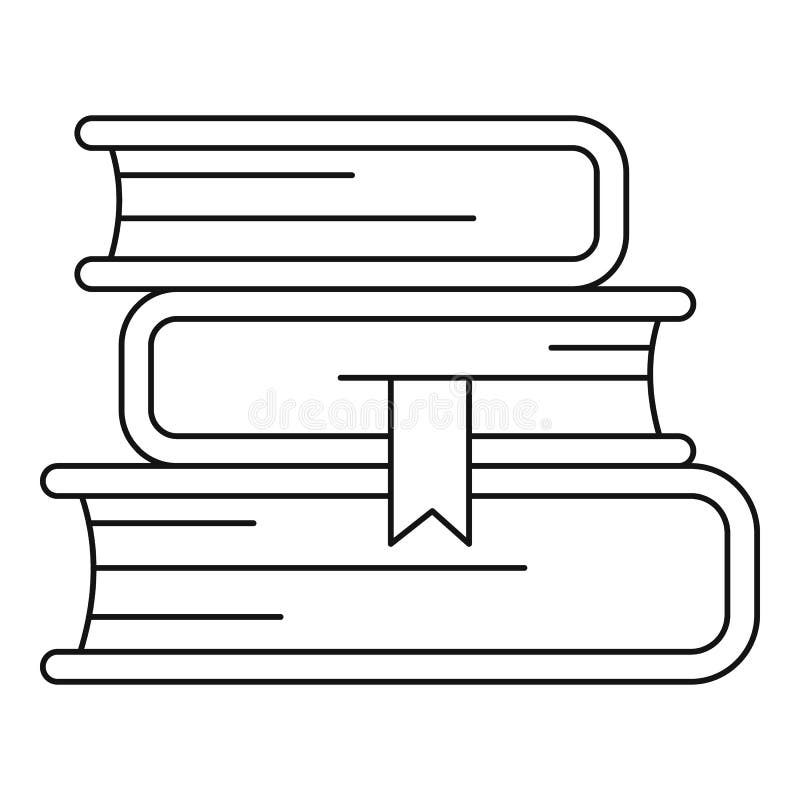 Book Stack Icon, Outline Style Stock Vector - Illustration of outline ... Book Stack Icon, Outline Style Stock Vector - Illustration of outline ...