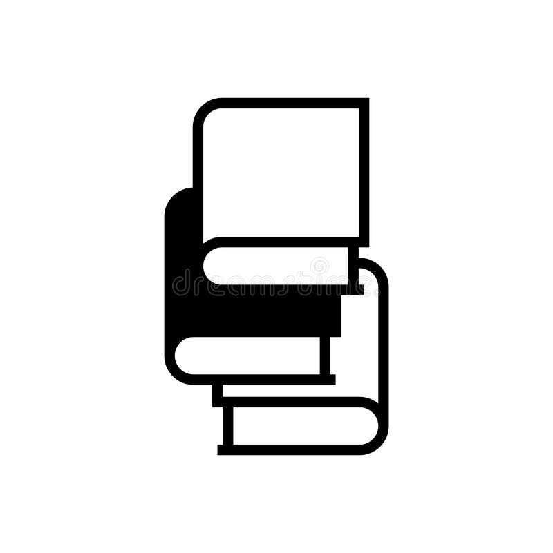 Book Stack Icon Vector Isolated on White Stock Vector - Illustration of ...