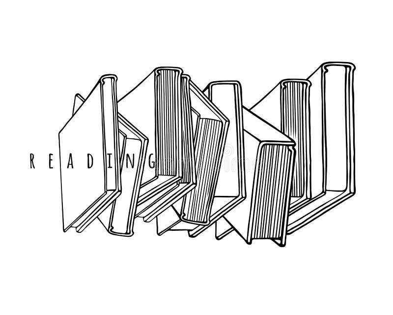 Book Stack and School Books. a Pile of Books. Design Element with ...