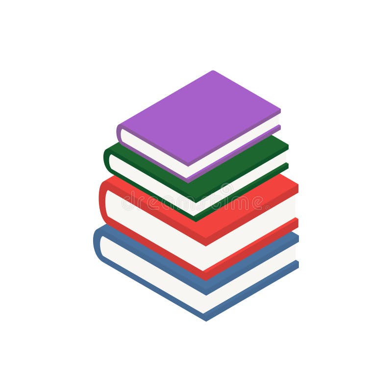 Book Stack Vector Art Illustration Stock Vector - Illustration of ...