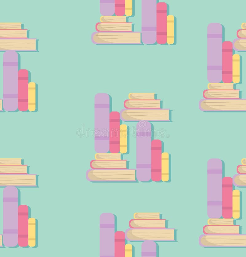 Set Book of Stacks in Flat Design Stock Vector - Illustration of book ...