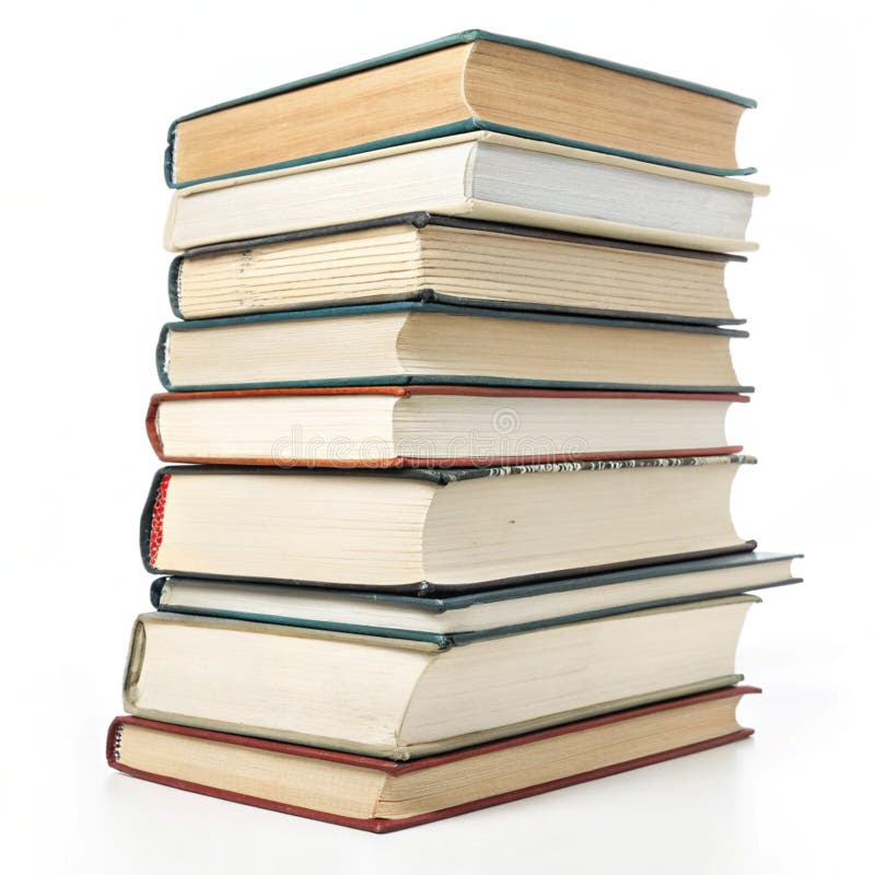 Book Stacks Isolated on White Background Stock Illustration - Illustration of bookstacks ...