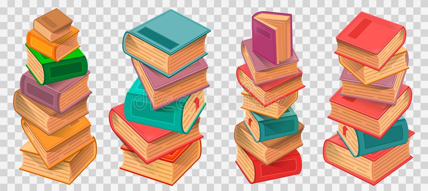 Book Stacked Vector Stock Illustrations – 4,483 Book Stacked Vector ...