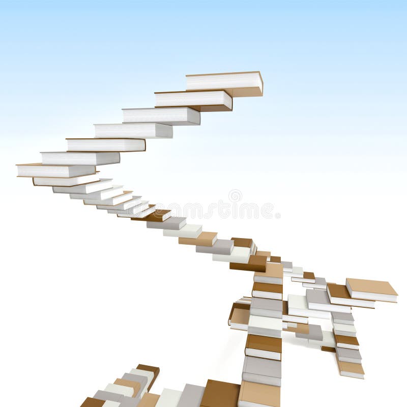 Book stair and man stock illustration. Illustration of stair - 27010952