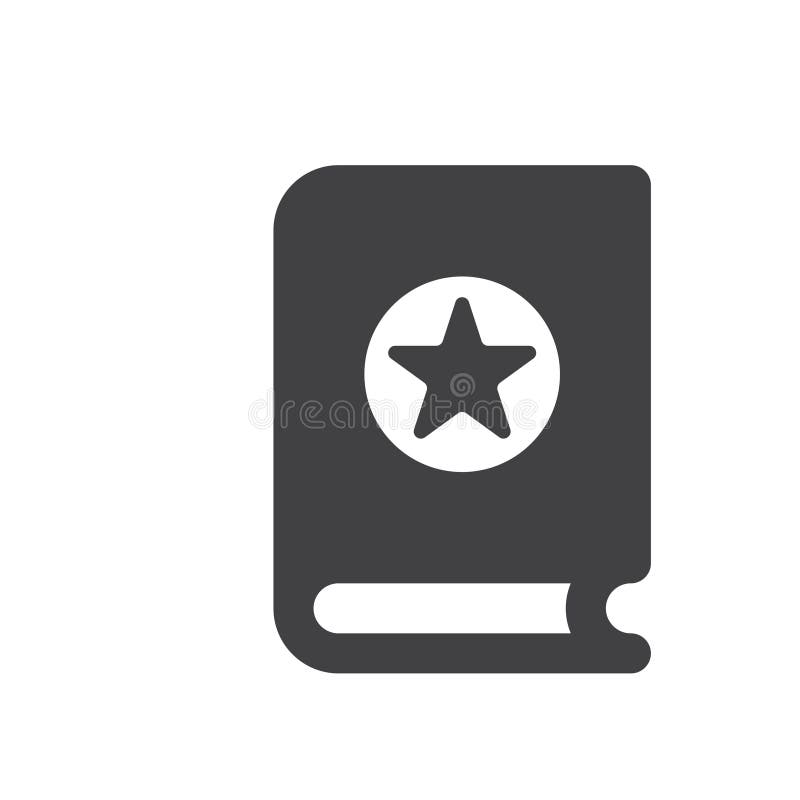 Book Star Icon stock vector. Illustration of star, knowledge - 374504352