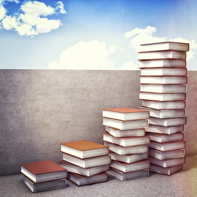 Book steps stock illustration. Illustration of step, pile - 28026392