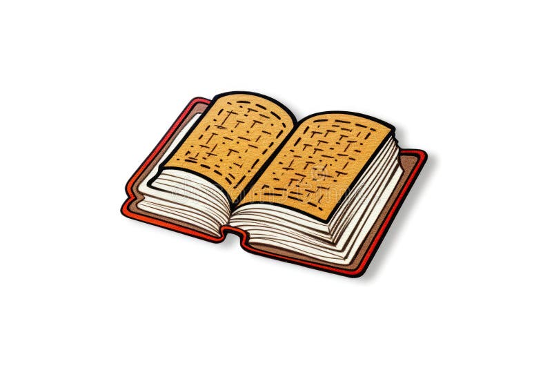 Book Sticker on White Background. Generative AI Stock Illustration ...