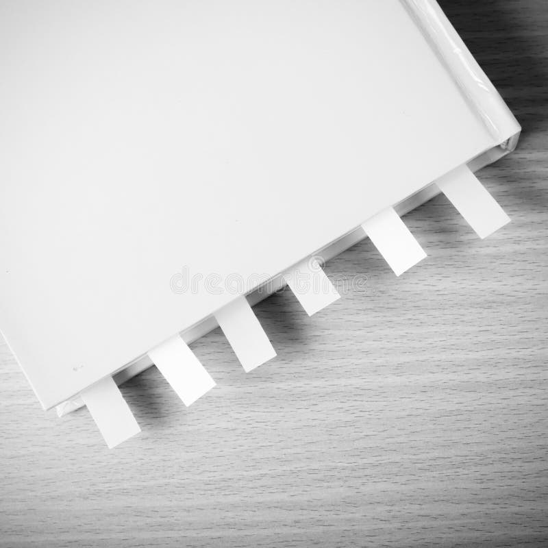Book with Sticky Note Black and White Color Tone Style Stock Image ...