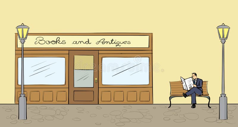 Bookstore Storefront Stock Illustrations – 496 Bookstore Storefront ...