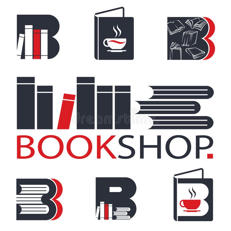 Book store emblem set stock vector. Illustration of logo - 238313561