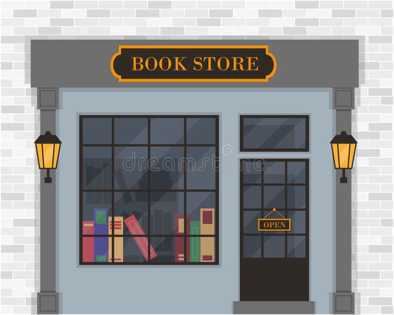 Book Store Exterior. Vector Illustration. Stock Vector - Illustration ...