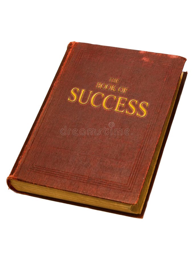 Red Success Book On A Shelf With Another Blank Books Stock Photo ...