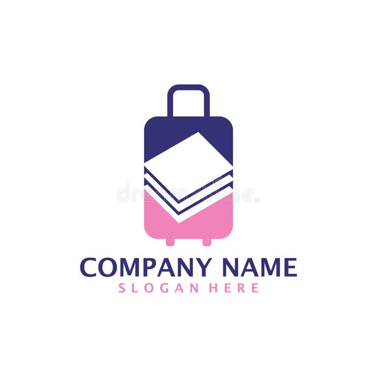 Book Suitcase Logo Design Vector. Suitcase Logo Design Template Concept ...