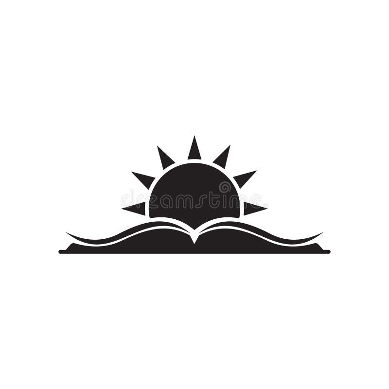 Book and Sun Illustration. Element of Library Icon for Mobile Concept ...