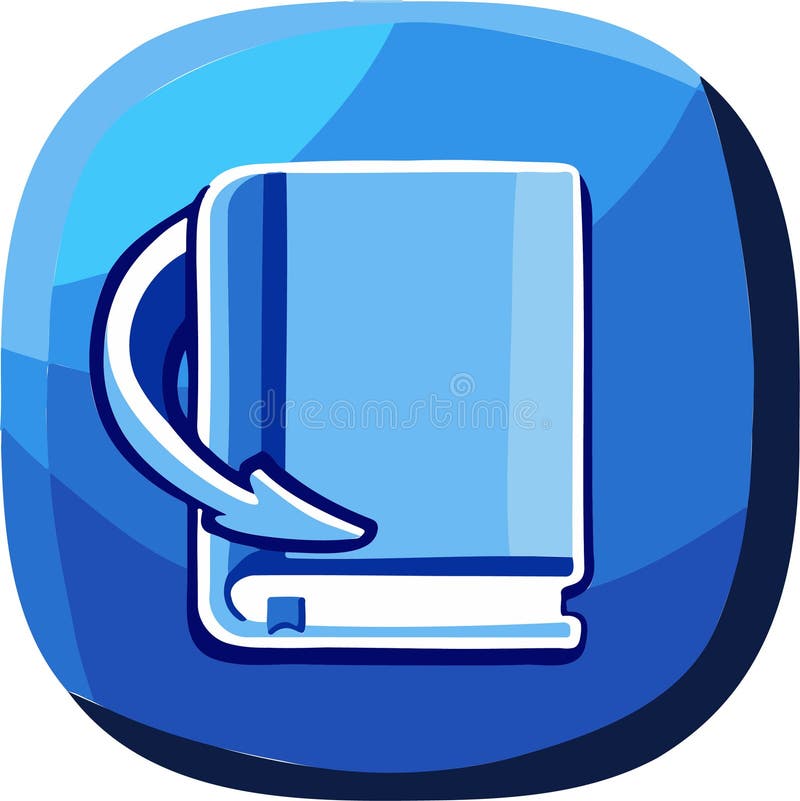 Book Symbol Icon Vector Blue Blue Reading Stock Vector - Illustration ...
