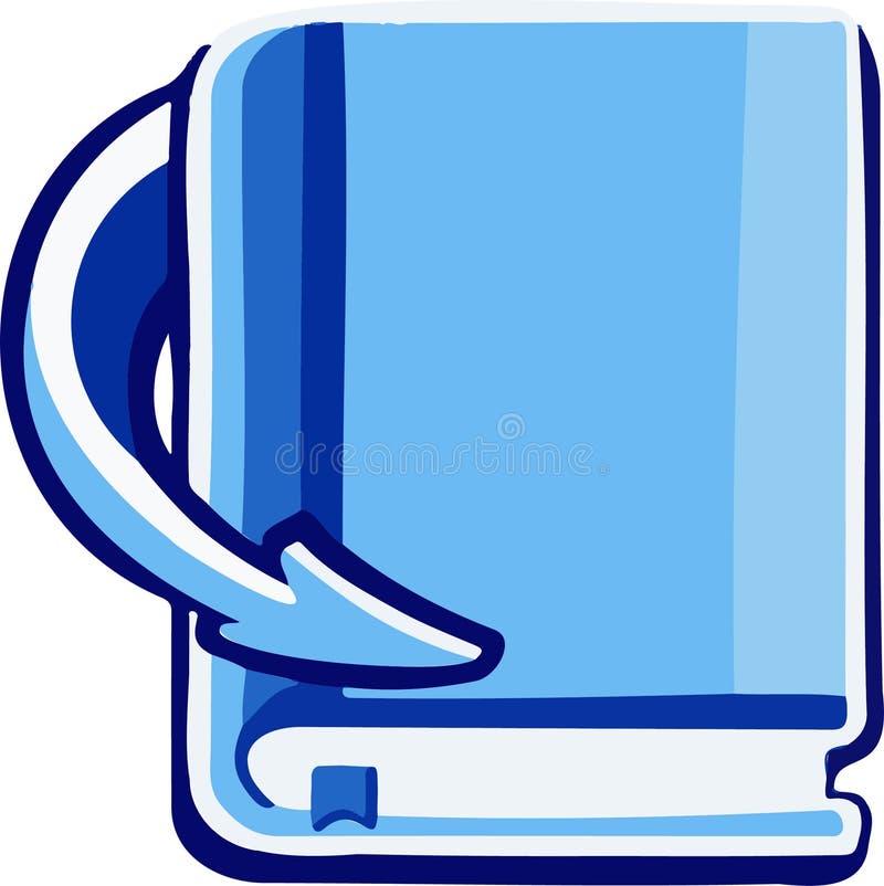 Book Symbol Icon Vector Blue Blue Reading Stock Vector - Illustration ...