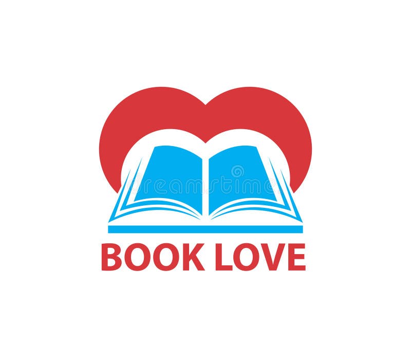 Book and Symbol of Love, Love Logo of Science Stock Illustration ...