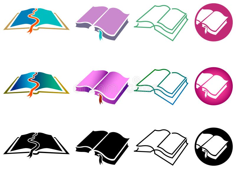 Book symbols set stock vector. Illustration of group - 41956503