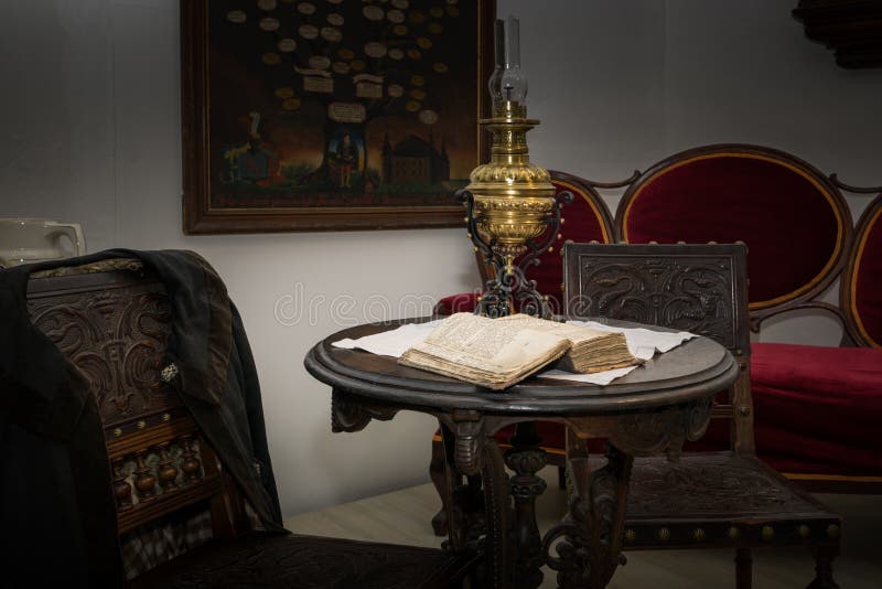 Book on the Table in Castle Stock Image - Image of historic, decoration ...